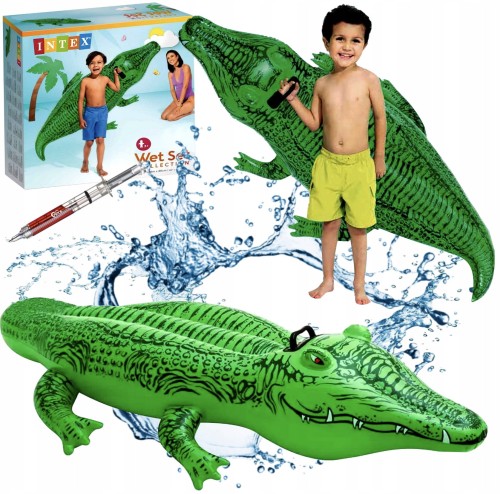 DMUCHANY KROKODYL INTEX 58546 materac do PŁYWANIA dla DZIECI plaża ...